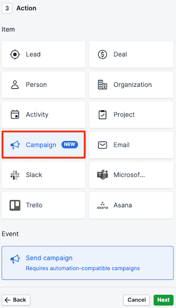 Automated campaigns (BETA) - Knowledge Base | Pipedrive